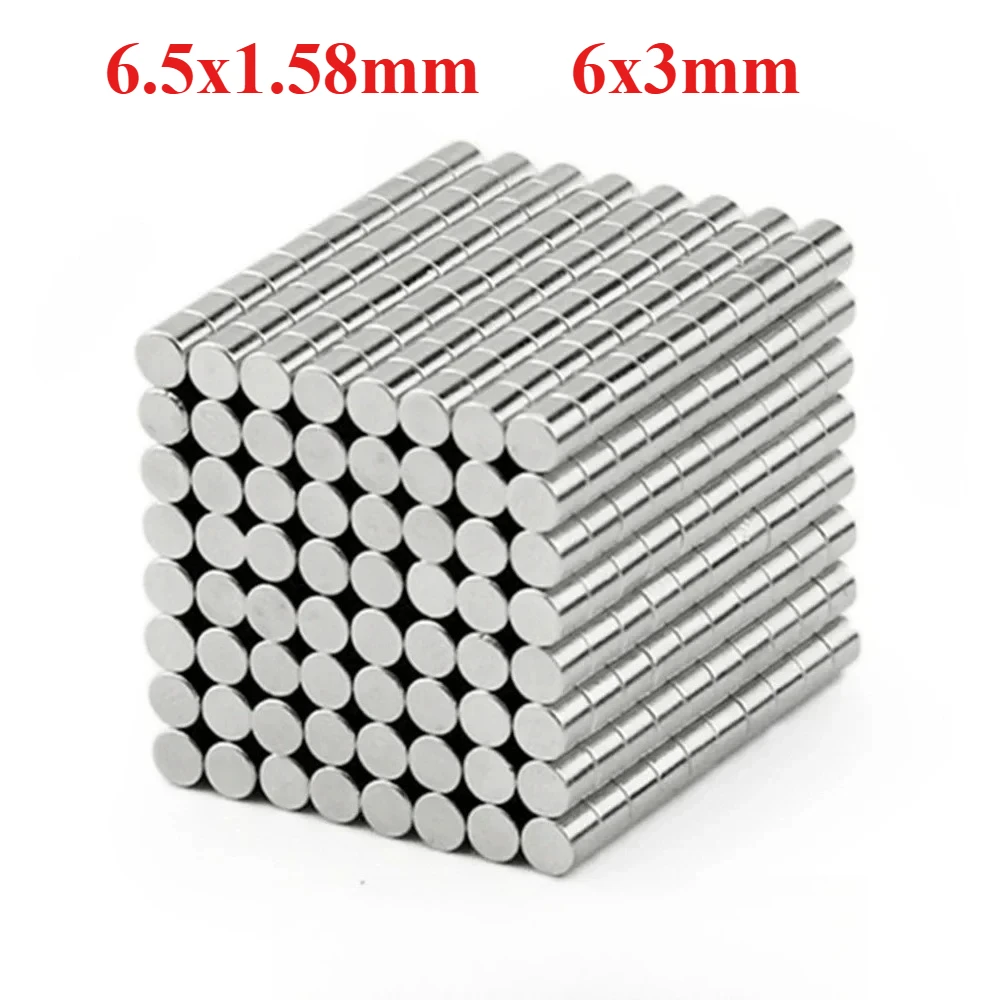 Mini imán redondo de 6,5x1,58/6x3 mm para frigorífico, pizarra blanca ...