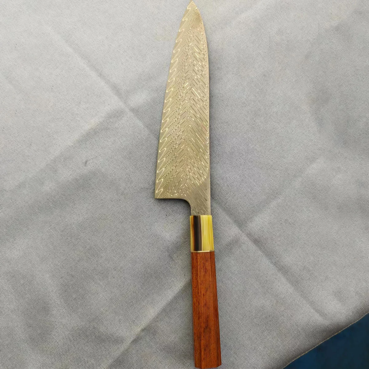 Chef Knife Cleaver Sashimi Slicing Tynny Sushi Ham 10Cr15CoMoV Damascus ...