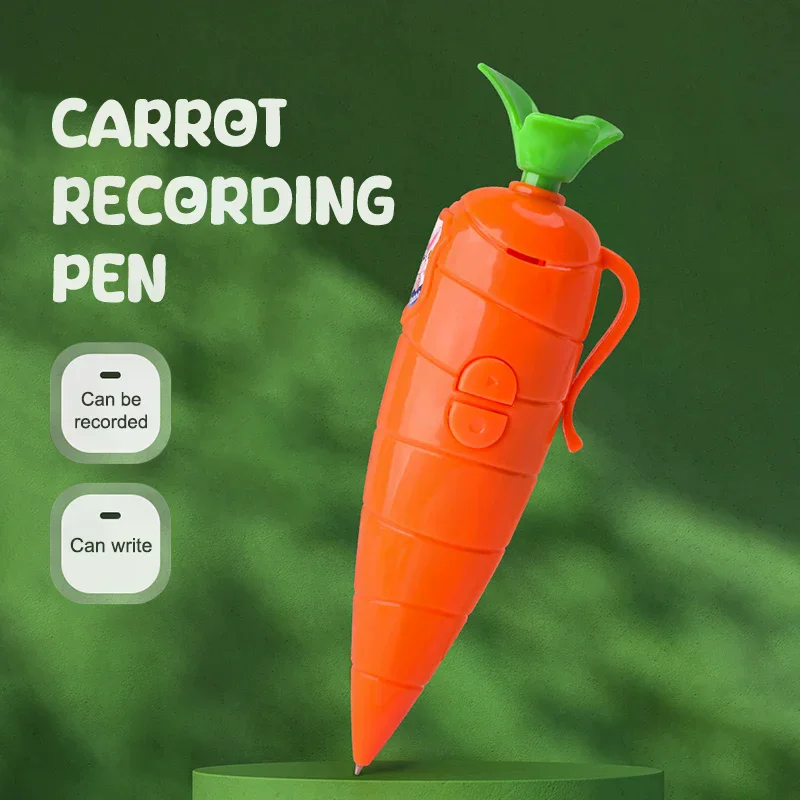 Fruit Recording Pen,Carrot Pen, Cute 60-Second Voice Recorder For Kids ...