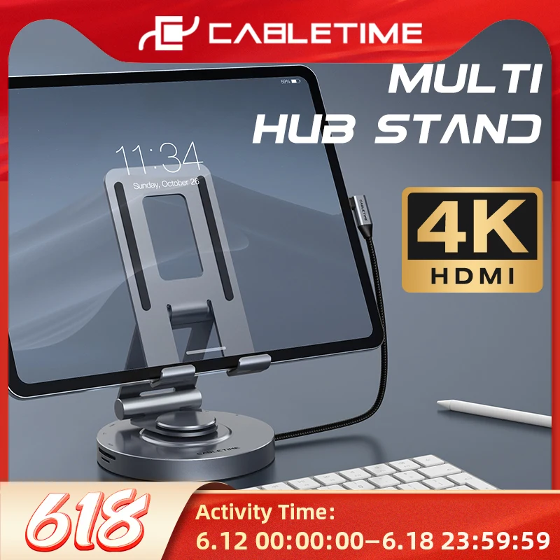 Ipad Pro Stand Hub | Ipad Stand Usb C | Ipad Cable Stand | Multi Usb C ...