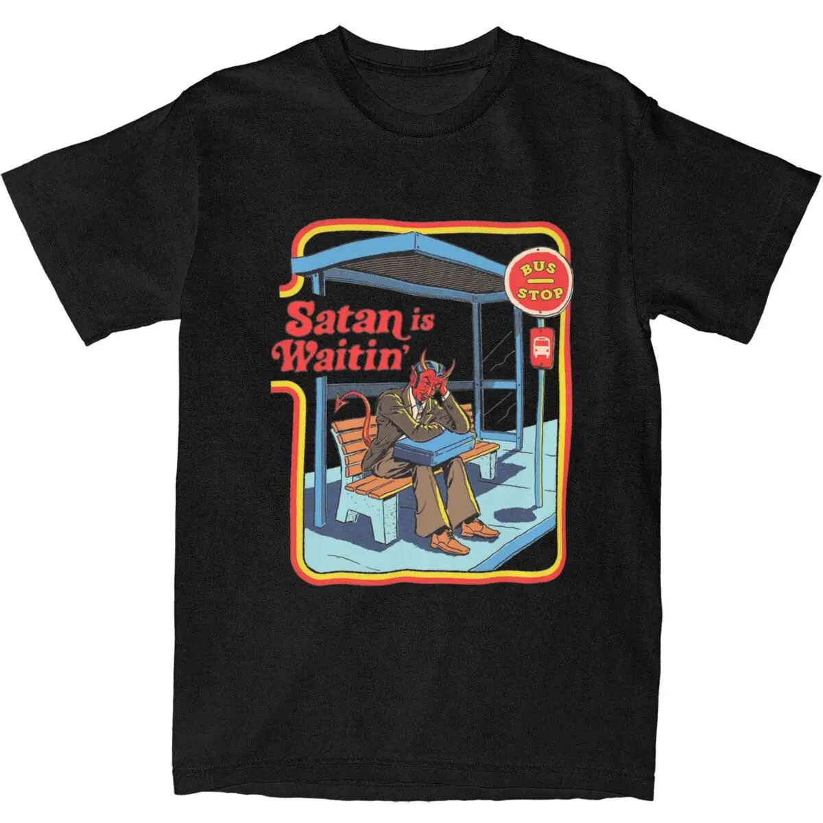 Satan-Is-Waiting-Funny-Vintage-Dark-Art-Men-Women-s-T-Shirts-Humor-Pulp ...