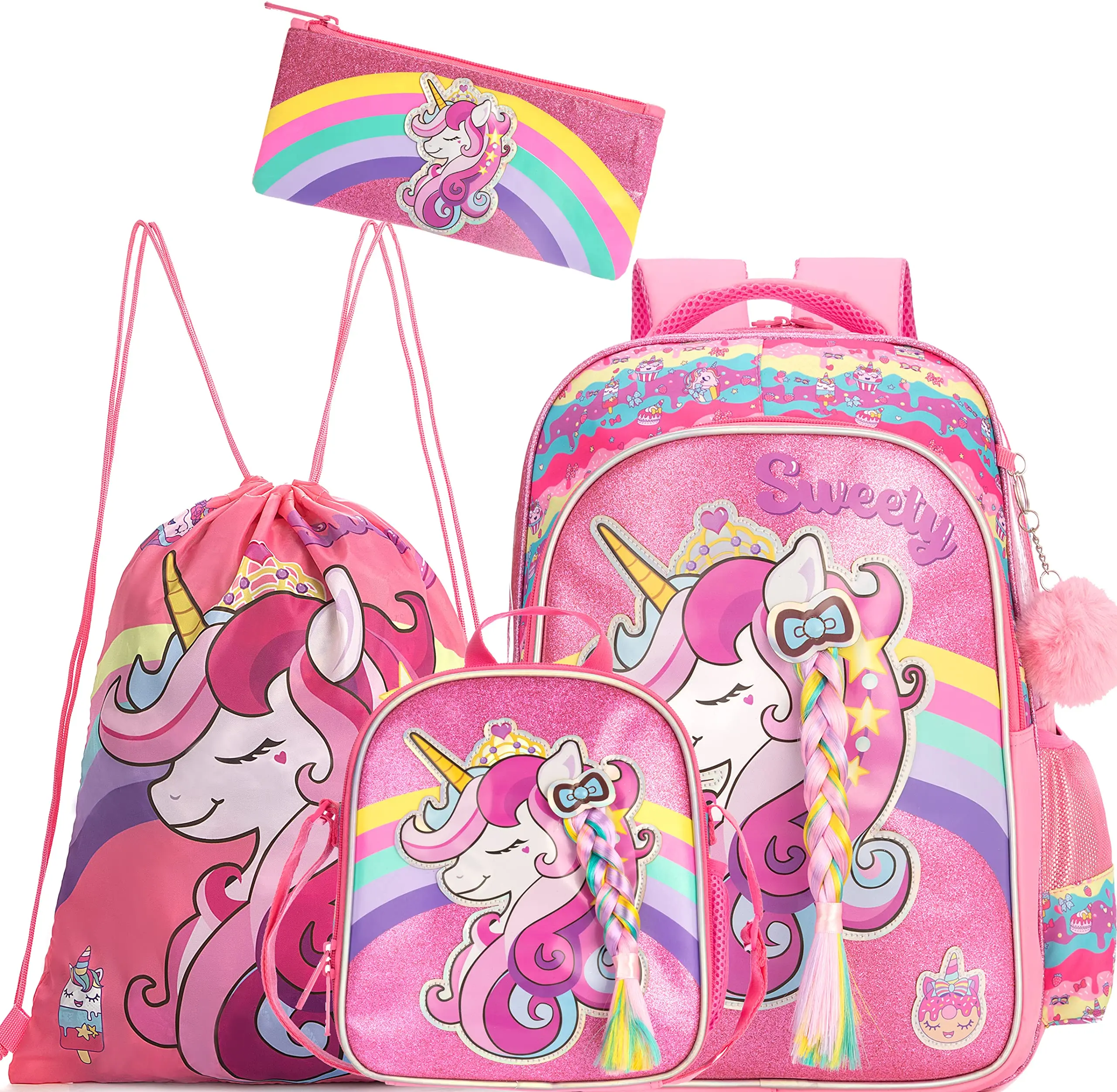 Unicorn-Backpack-for-Girls-School-Backpacks-Kids-Cute-Bookbag-with ...