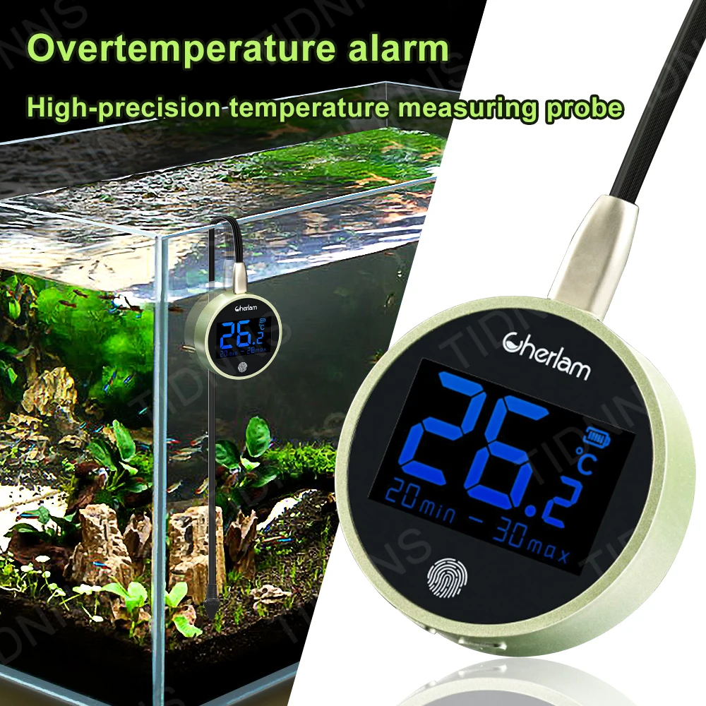 Aquarium Thermometer High precision Display Digital LCD Electronic Fish ...