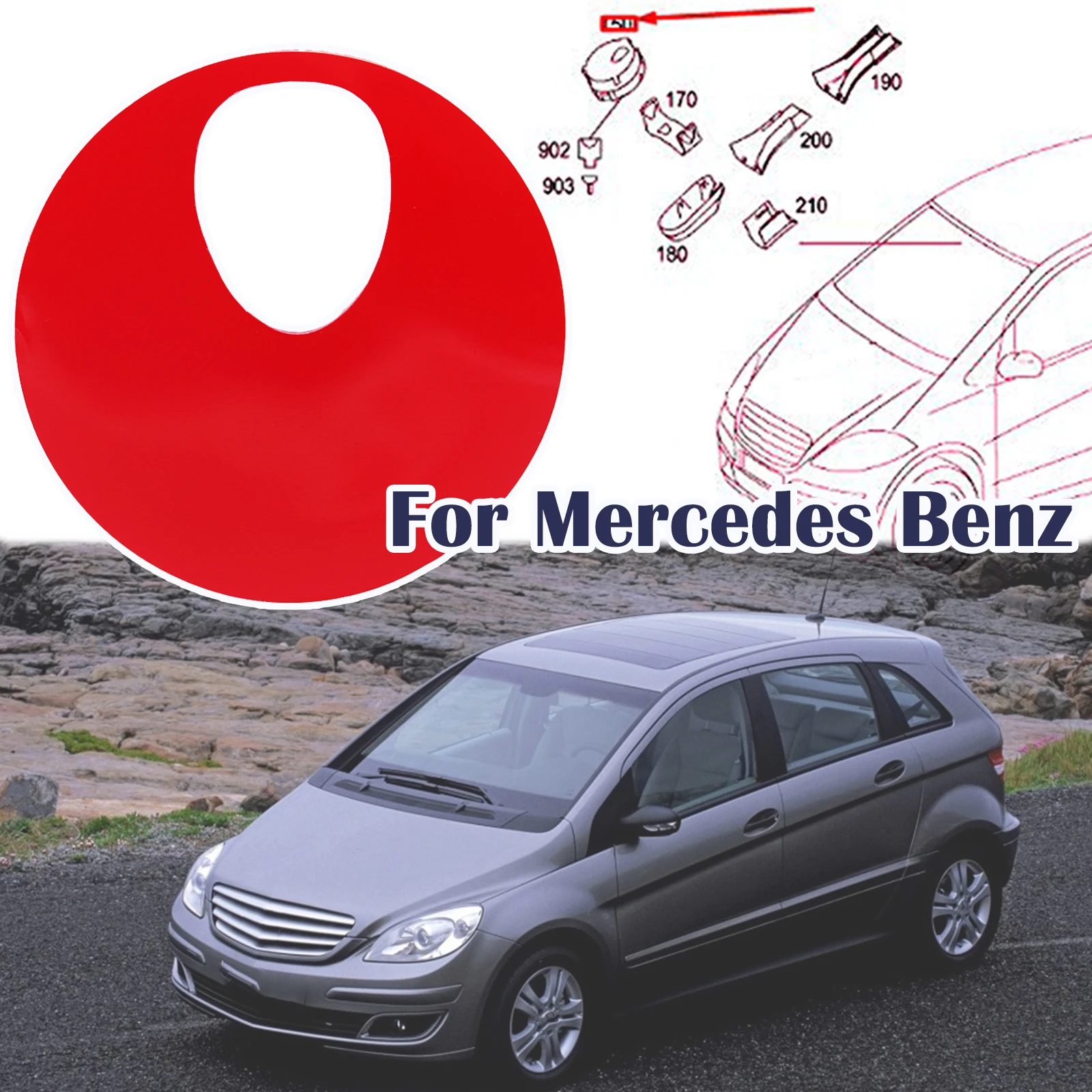 Rain-Light-Sensor-Gel-Pad-For-Mercedes-Benz-W245-Adhesive-Film-Silicone ...