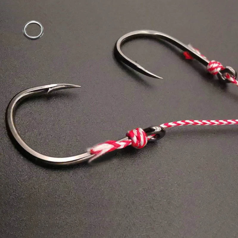 Ley 20Sets Fishhook Jig Hook Jig Double PairHooks Auxiliary Double Hook ...