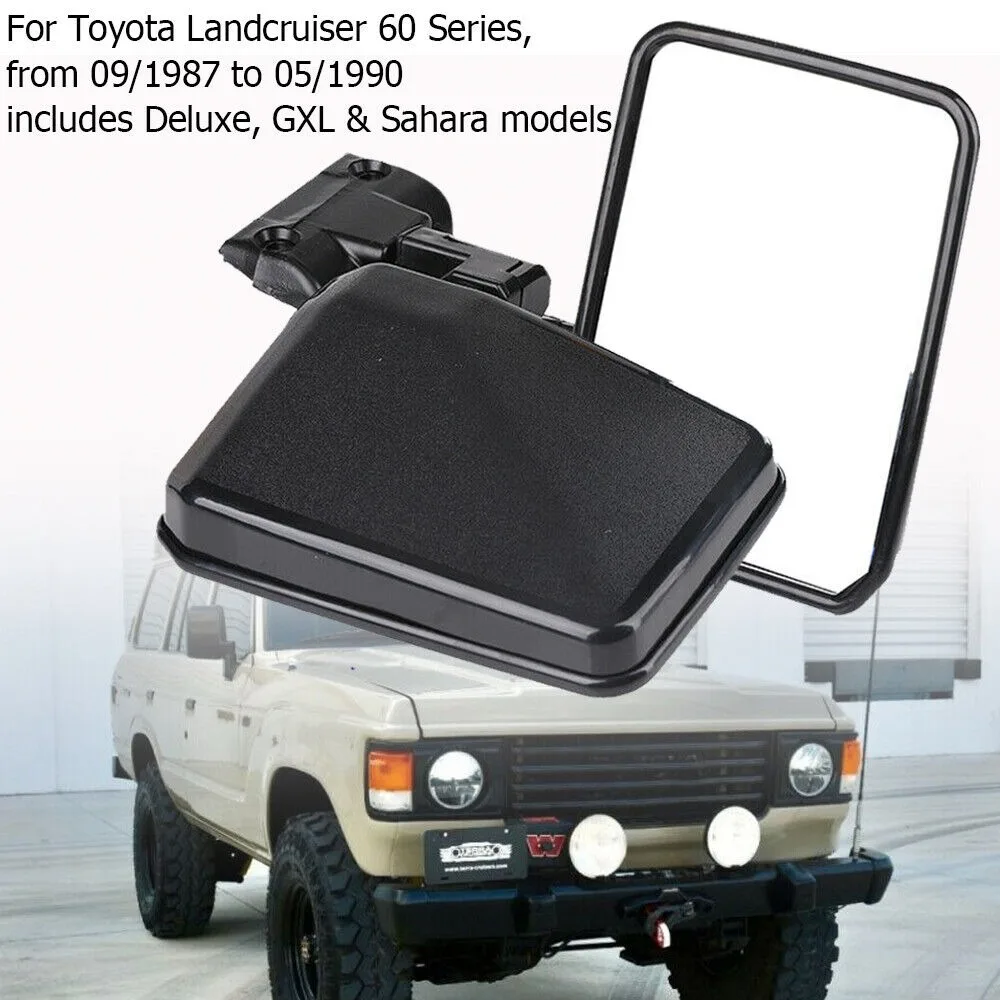 PAIR Large Door Wing Mirrors Fits Toyota Landcruiser 60 Series '87-'90 ...