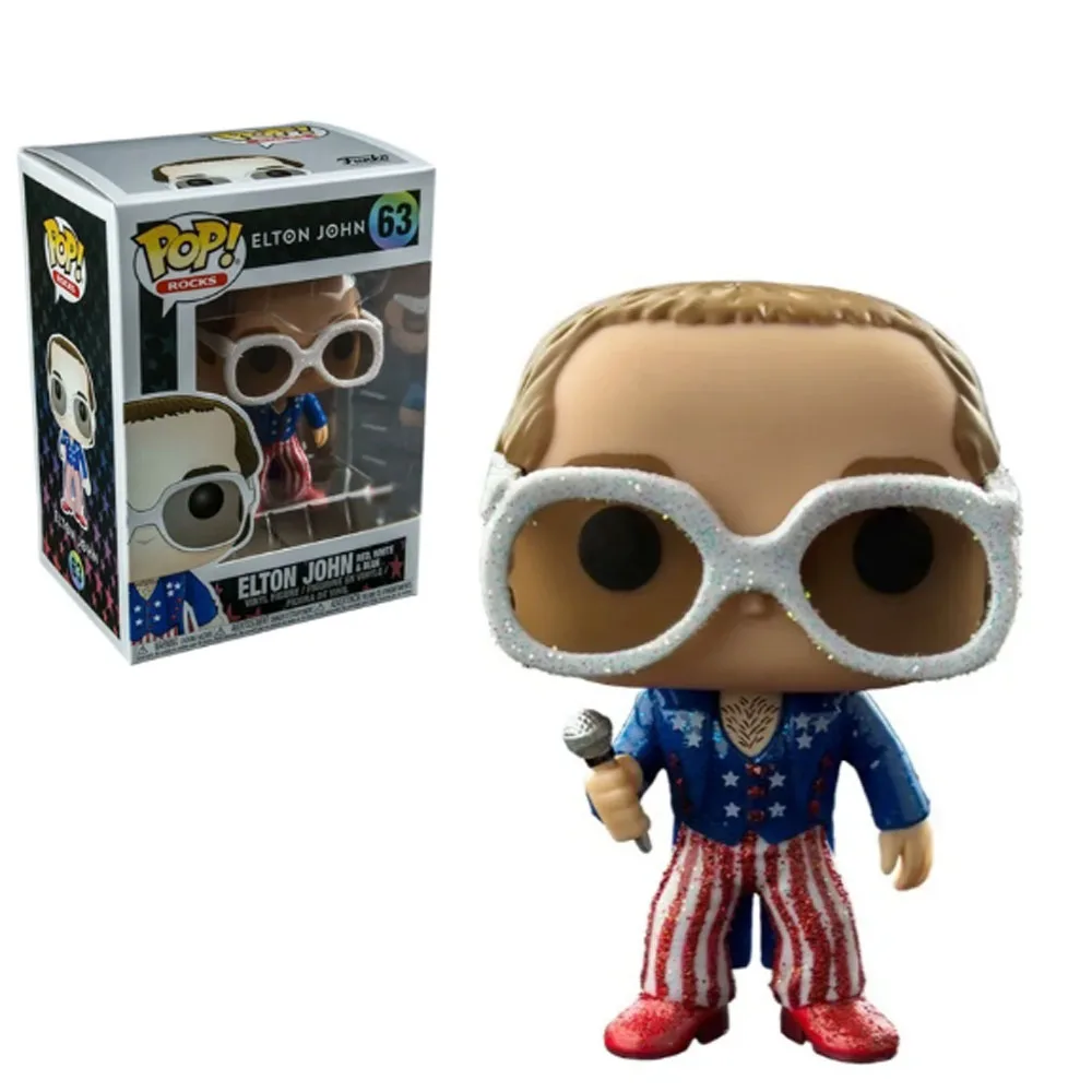 Funko Pop Rocks Элтон Джон (красный белый и синий) 63 виниловые фигурки ...