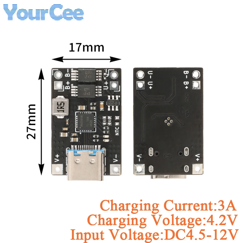 5pcs-1pc-5V-3A-Step-Down-Buck-Power-Charge-Module-TYPE-C-USB-Lithium ...