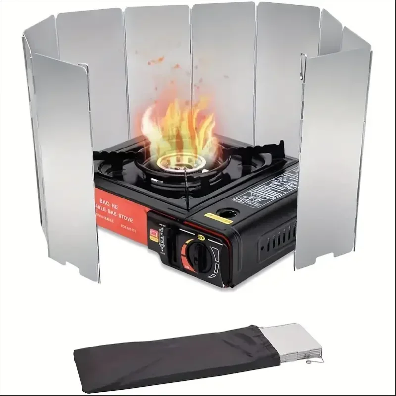 Camping-Stove-Windscreen-8-10-Plates-Folding-Outdoor-Stove-Windscreen ...