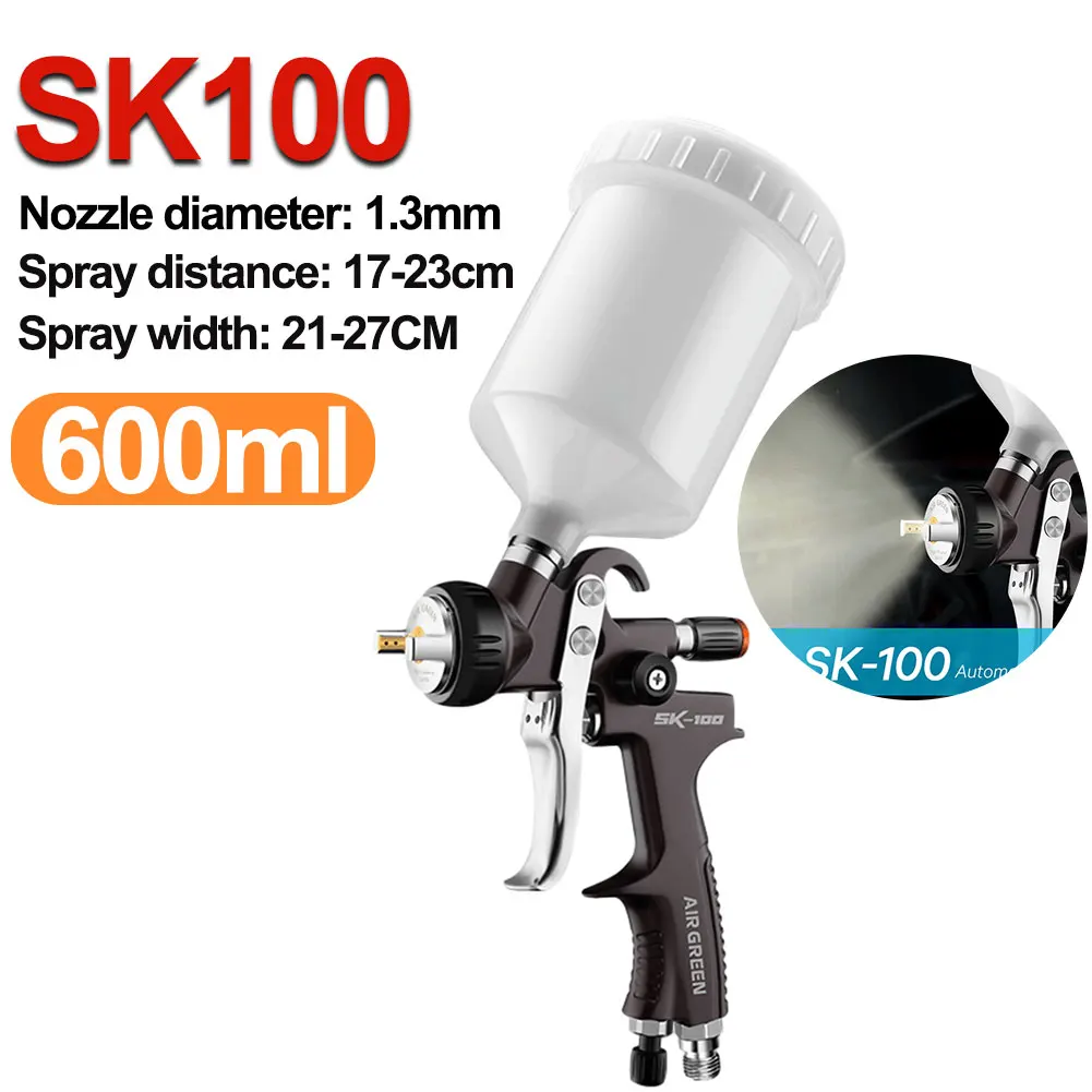 SK100-Paint-Sprayer-1-3mm-Nozzle-Gravity-Spray-Gun-HVLP-Professional ...