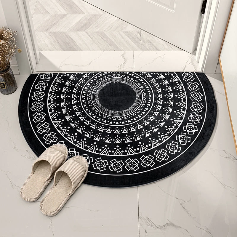 Nordic Semicircle Entrance Door Mat Geometry Bohemia Bathmat Soft Non ...