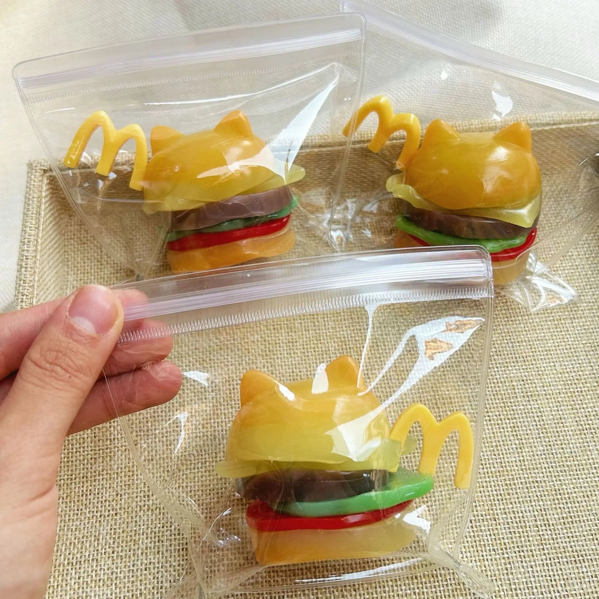 New-Pinch-Music-Fidget-Toy-Simulation-Cat-Head-Delicious-Food-Hamburger ...