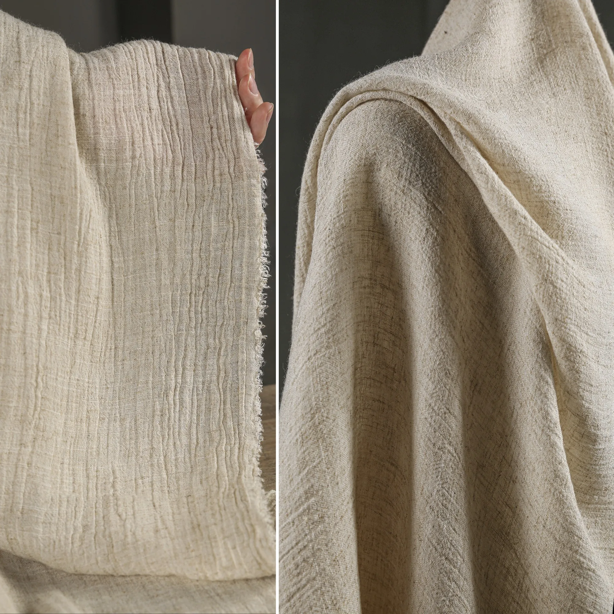 140cm x 100cm Hemp gauze original embryo color plant cotton linen cloth ...