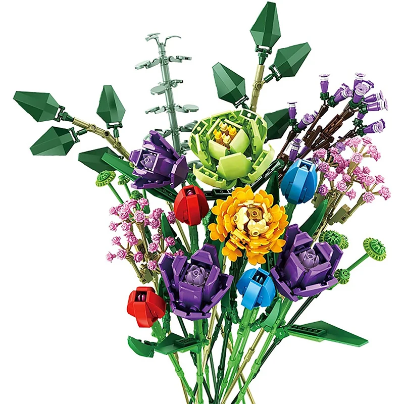 Eternal-Artificial-Flower-Bricks-Rose-Chrysanthemum-Wildflower ...