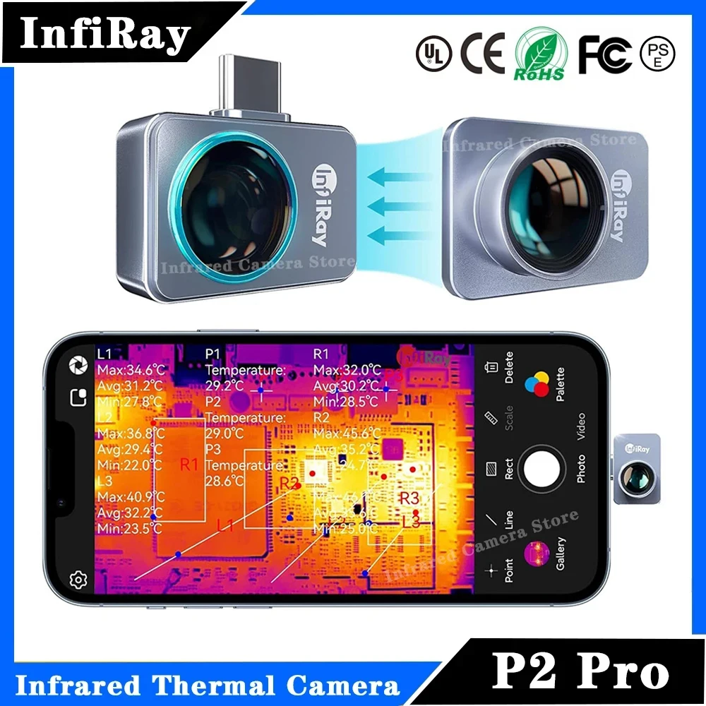 Infrared Resolution 256x192 Mobile Thermal Camera InfiRay P2 Pro for ...