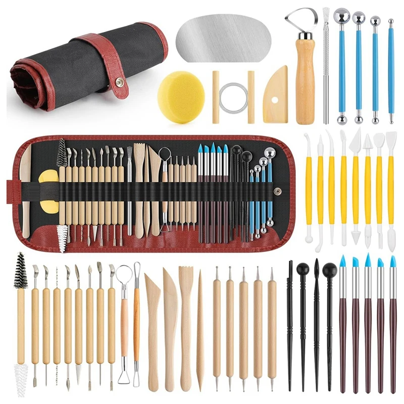 Pottery-Tools-For-Sculpting-Clay-Tool-Kit-For-Carving-Ceramic-Tool-Set ...