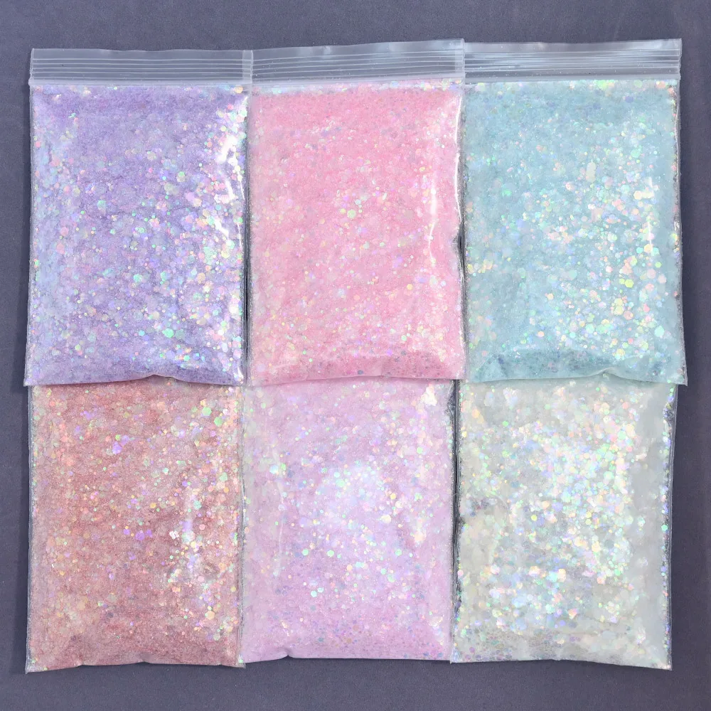50g-Bag-Opal-Powder-Nail-Glitter-Pink-Purple-White-Mix-Summer-Color ...