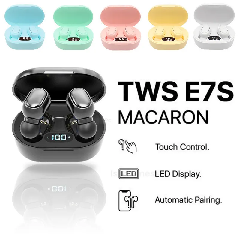 E7S-TWS-Wireless-Headphones-Bluetooth-Earphone-Music-Sport-Headset-Waterproof-Mic-Led-Display ...