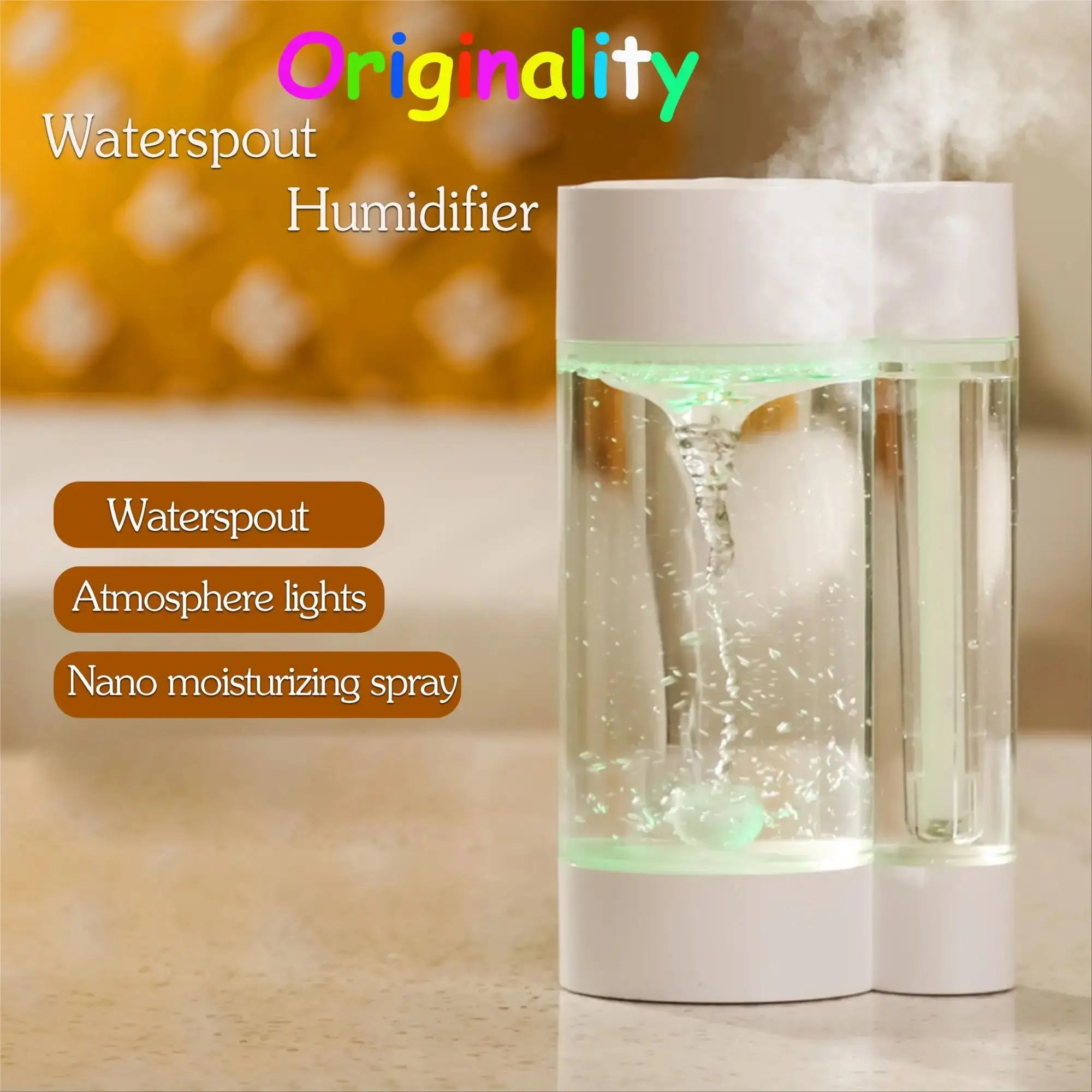 Humidificador-de-vapor-fr-o-con-luz-nocturna-colorida-500ML-Waterspout ...