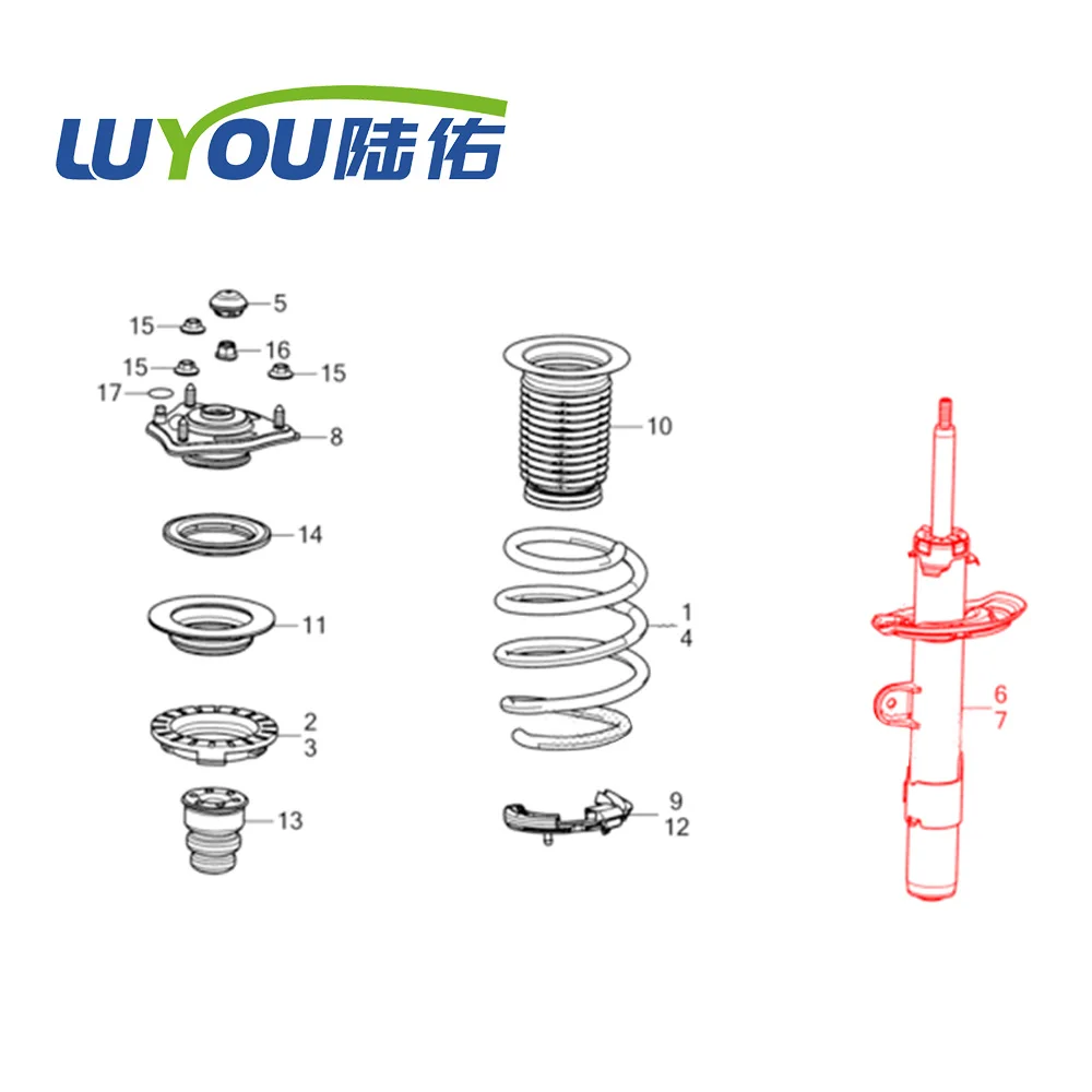 LUYOU-Original-Left-Right-Front-Shock-Absorber-516113B4H51-516213B4H51 ...
