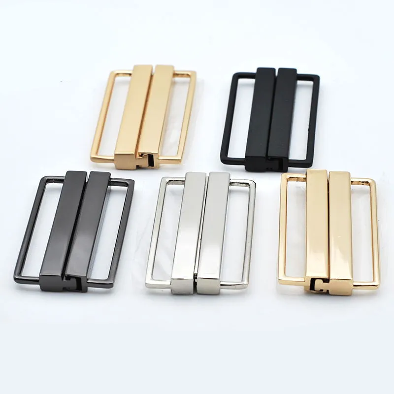 1-Pair-Metal-Rectangle-Buckle-Belt-Adjustable-Fastener-Square-Buckle ...