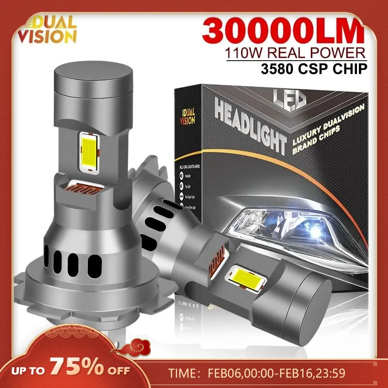 110W-Turbo-H7-LED-CANBUS-Lights-30000LM-H4-H11-9012-9005-9006-Mini-Lamp ...