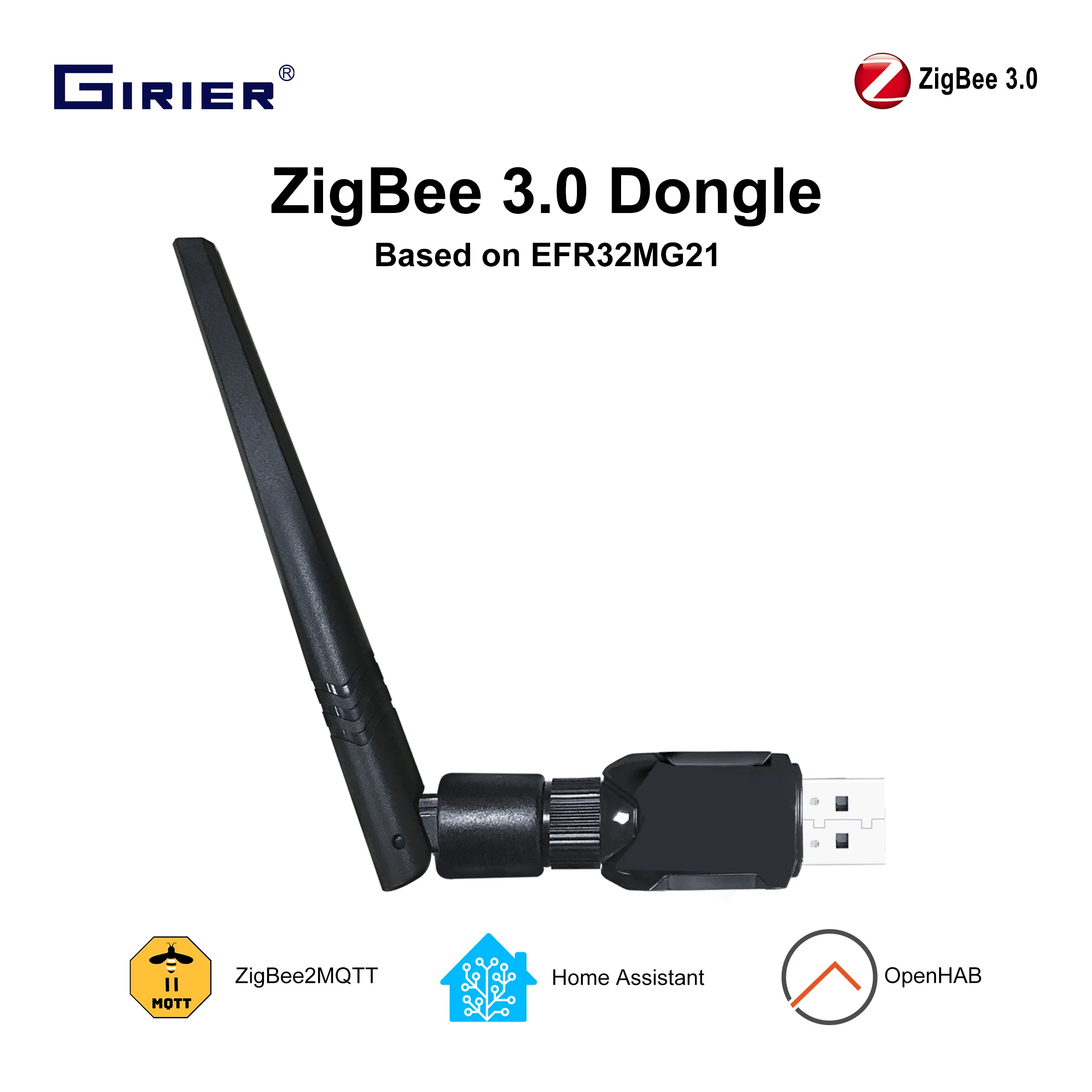 GIRIER-ZigBee-3-0-Dongle-USB-Gateway-Universal-ZigBee-Gateway-with-Antenna-Compatible-with-Home ...