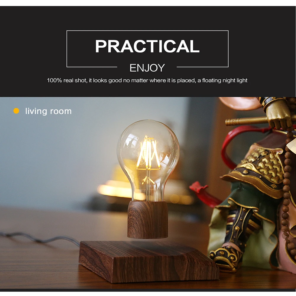 Magnetic Levitation Lamp Creativity Night Light Floating LED Bulb at ...