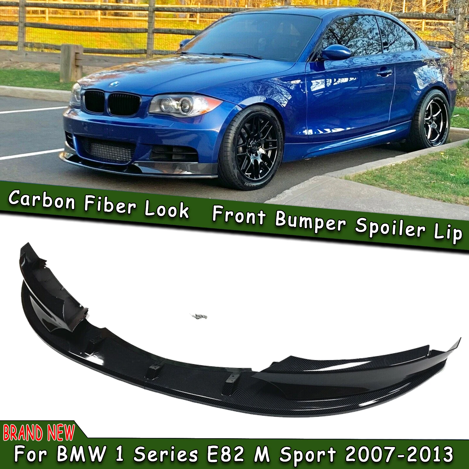 Car-Front-Side-Spoiler-Cover-Trim-Front-Bumper-Spoiler-Lip-For-BMW-1 ...