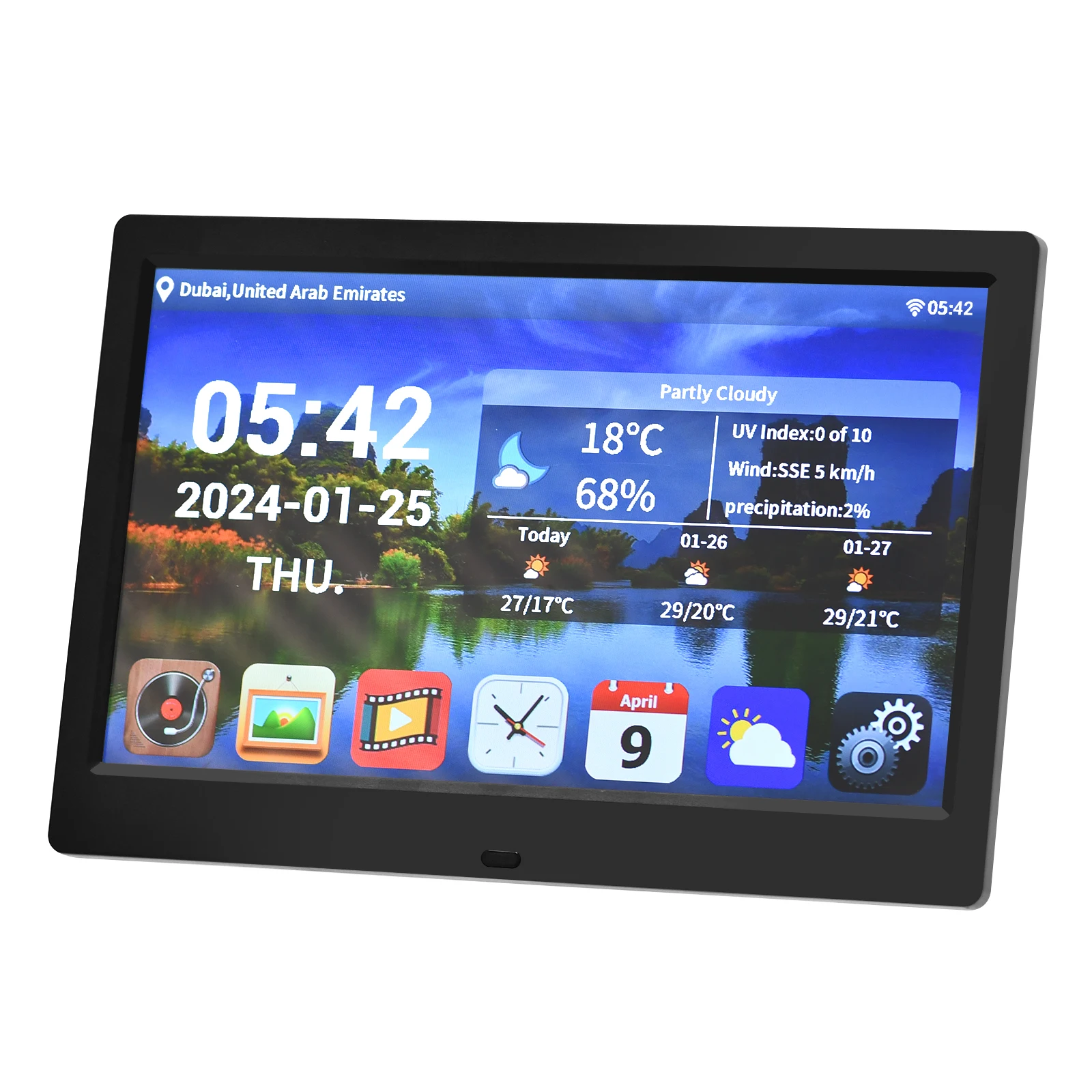 1pc-10inch-Weather-Forecast-Calendar-Digital-Alarm-Clock-Wifi ...