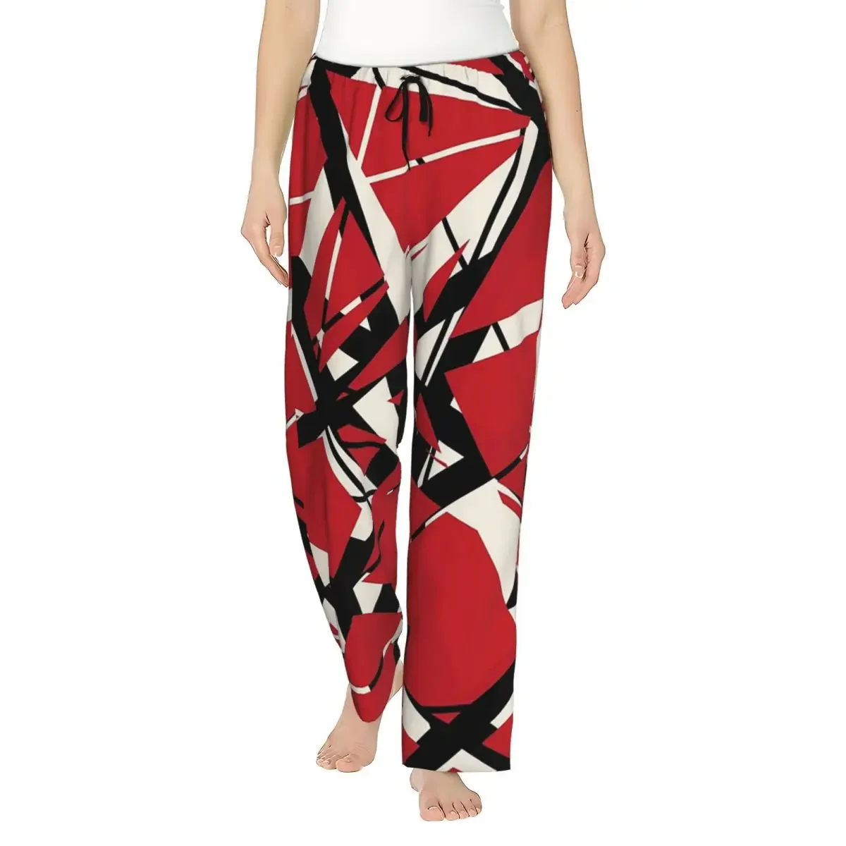 Custom EVH Authentic Stripes Design (red) Women Pajama Pants Lounge ...