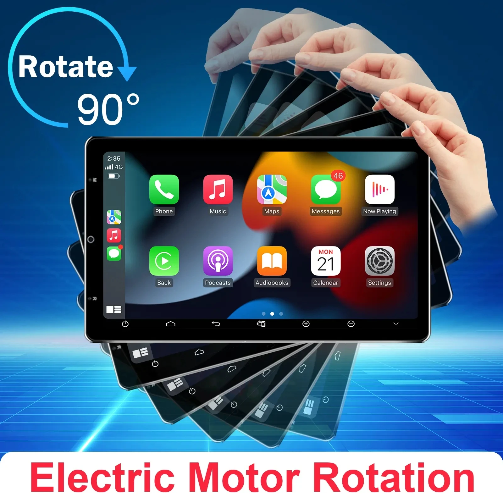 13-Inch-Universal-Car-Navigator-Rotatable-Vertical-Touch-Screen-Car ...