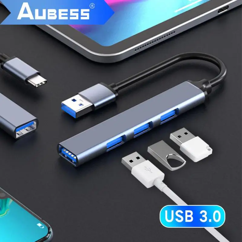 Aubess USB Hub 3.0 Multi USB Splitter 4 USB Port 3.0 2.0 With Micro ...