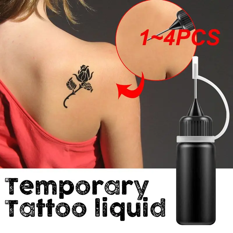 1~4PCS 10ml Tattoo Ink Body Paint Hena Temporary Paste Natural Fruit ...