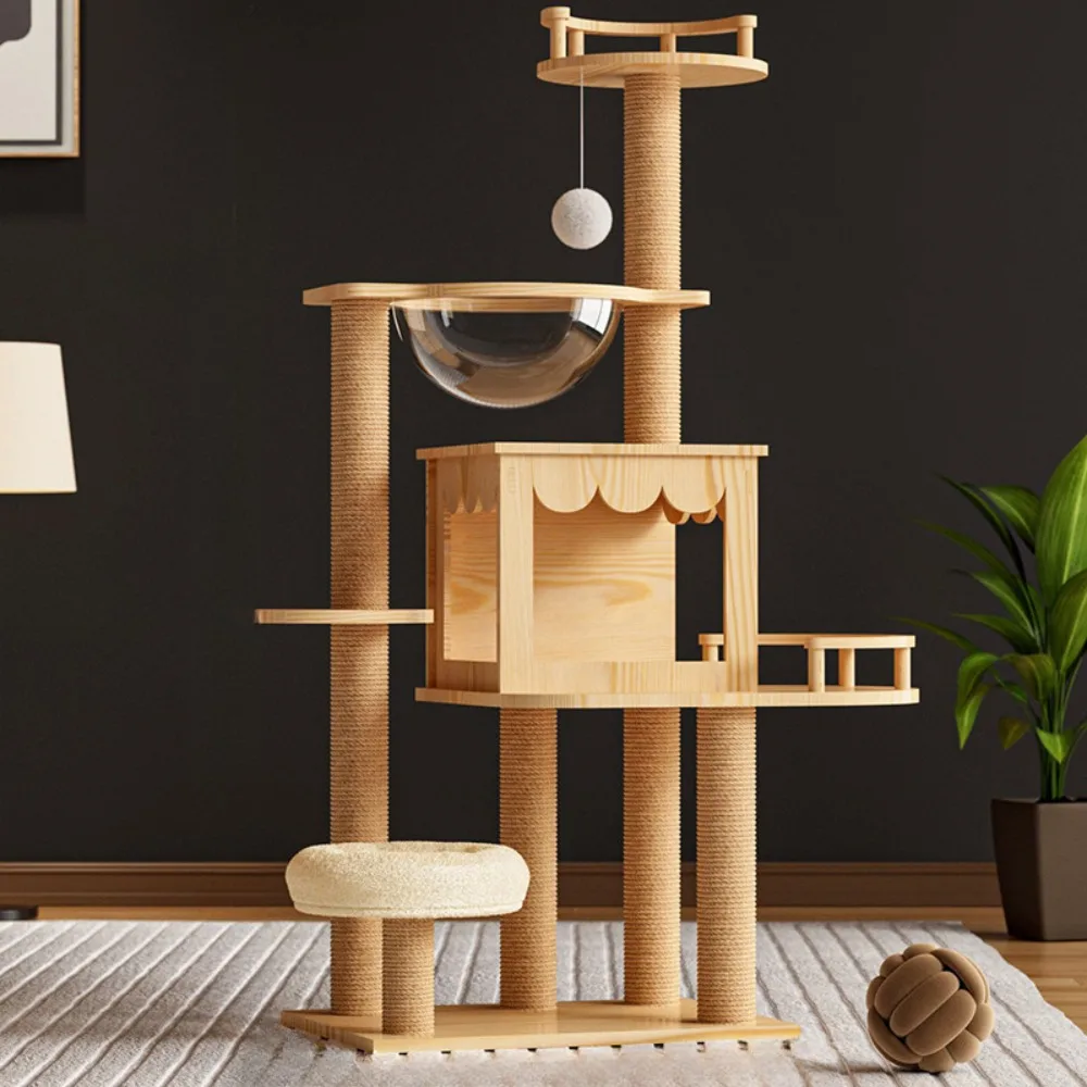 Multilayer-Cat-Tree-with-Cat-s-Nest-Wear-Resistant-Cat-Scratch-Board ...
