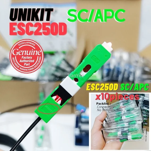 10/1000pcs 100% Genuine UNIKIT ESC250D SC APC/UPC Field mountable ...
