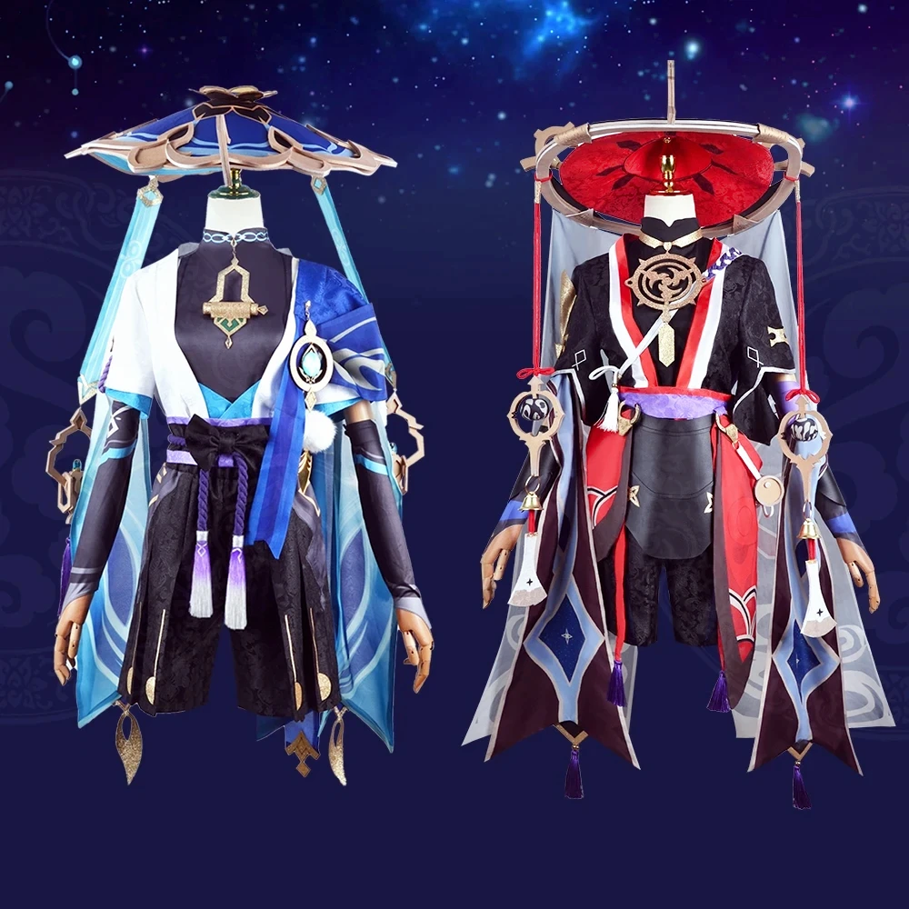 Wanderer Cosplays Genshin Impact Balladeer Kunikuzushi Outfits Wig Hat ...