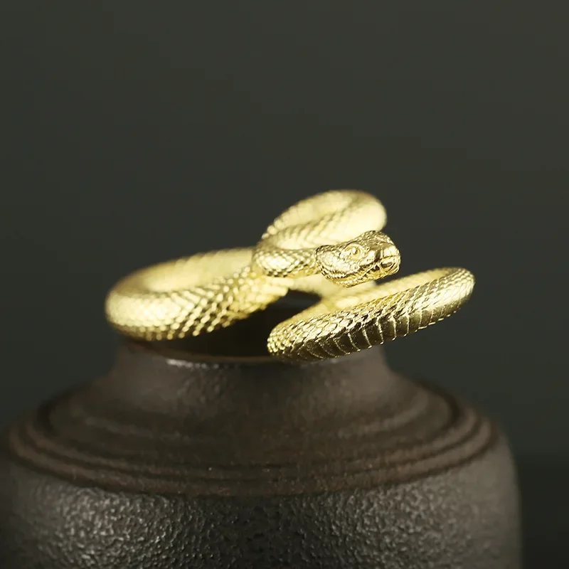 Retro-Creative-Zodiac-Plate-Snake-Brass-Keychain-Python-Belt-Hook-Small ...