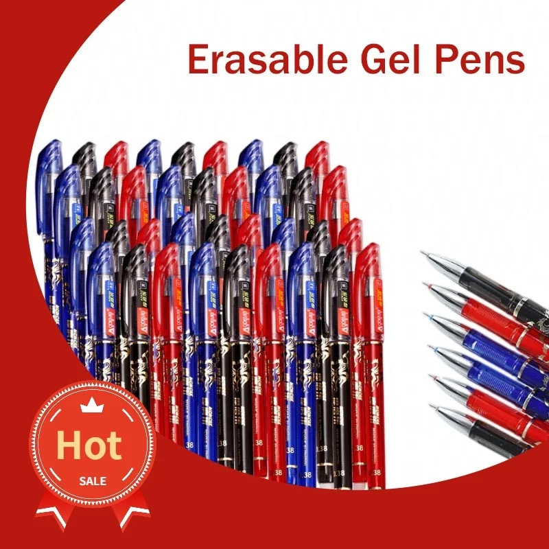 26pcs Kawaii Erasable Pens 0.5mm Blue Red Black Refill For Writing Cute ...