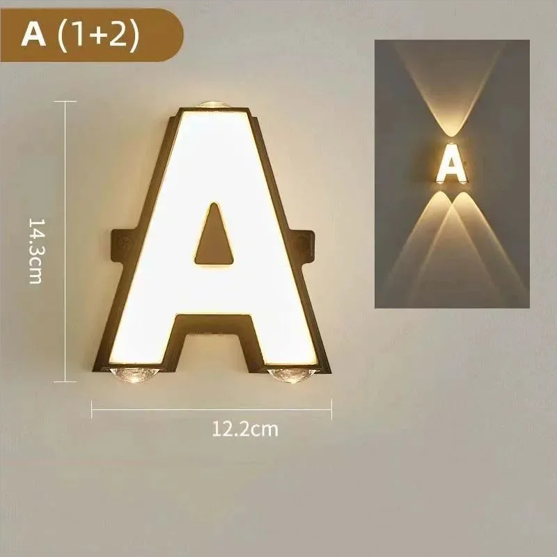 LED Letter Lights Sign 26 Alphabet Up Outdoor Letters DIY Lamp Name ...