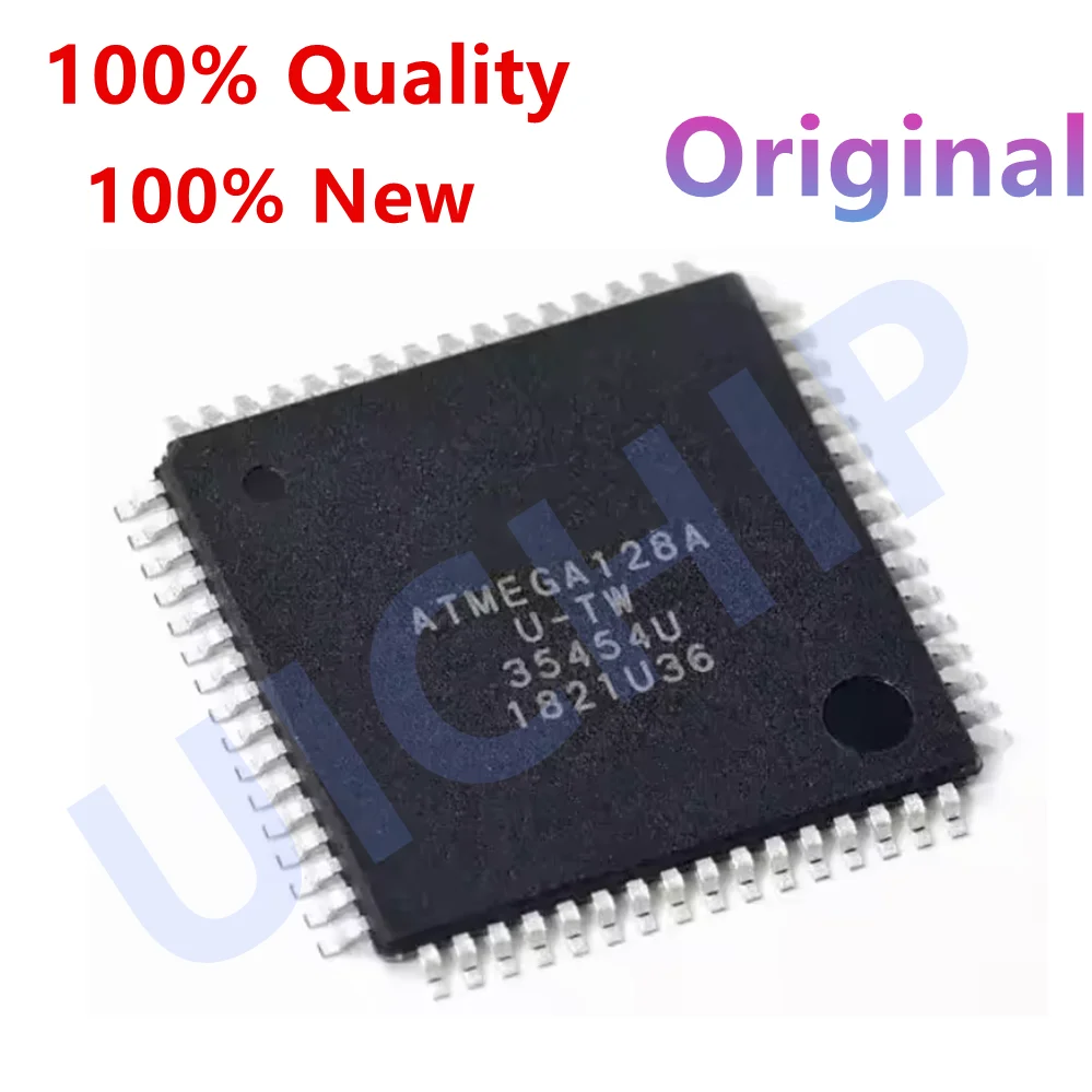Atmega 328p ATMEGA128A-AU Microcontroller – 8-bit IC QFP-64 Package ...