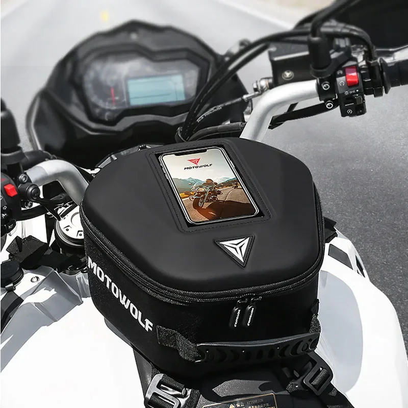 Motorcycle Tank Bag Motorbike Oil Fuel Tank Bag Strong Magnetic Tank ...