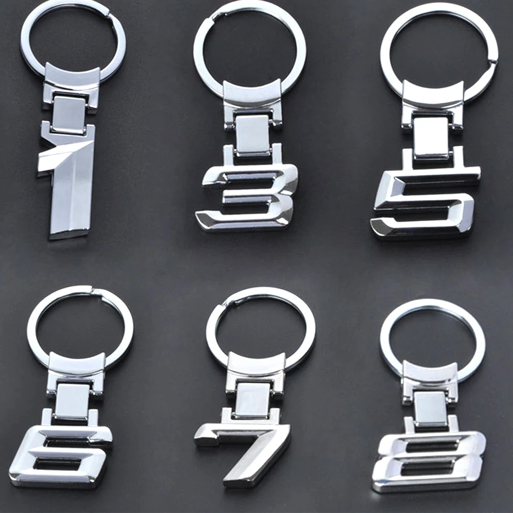 Zinc Alloy Key Ring Car Key Chain Metal Number Emblem Key Chain Car ...