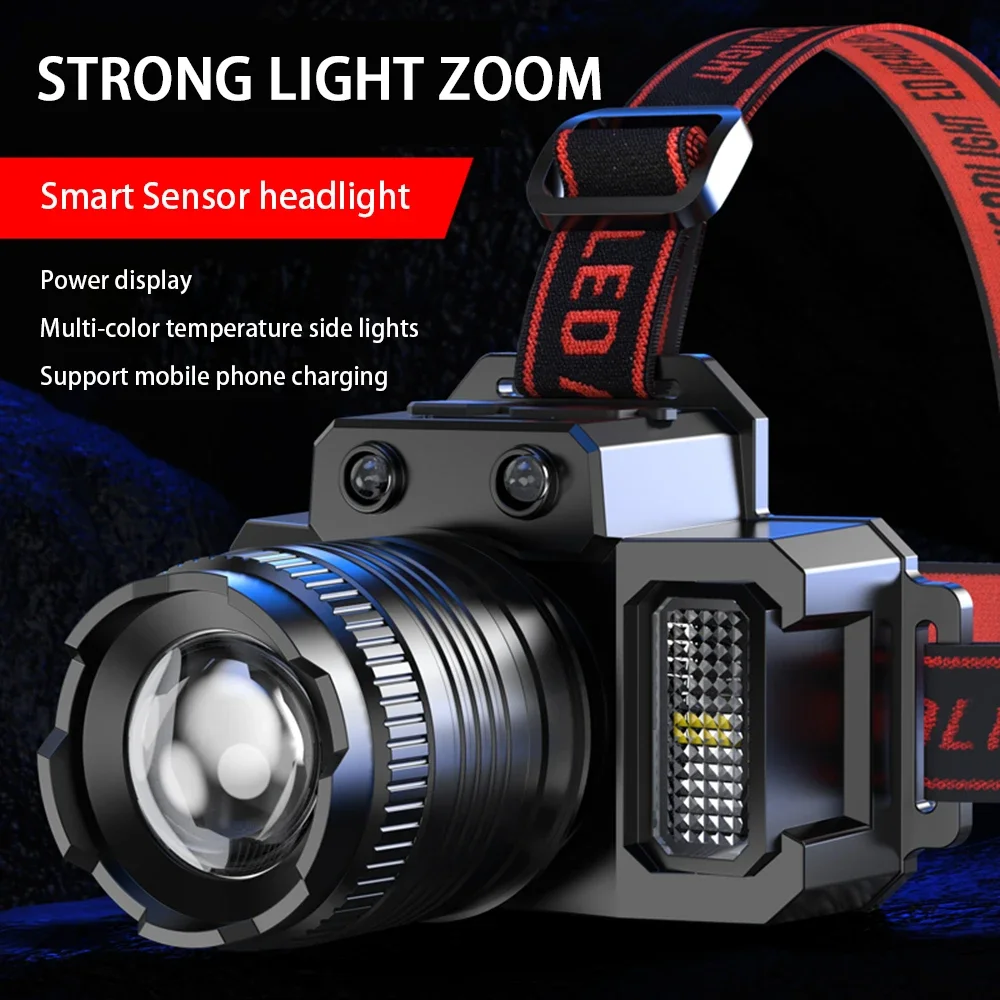 2024-LED-Sensor-Headlamp-Head-lantern-Head-Flashlight-Rechargeable ...