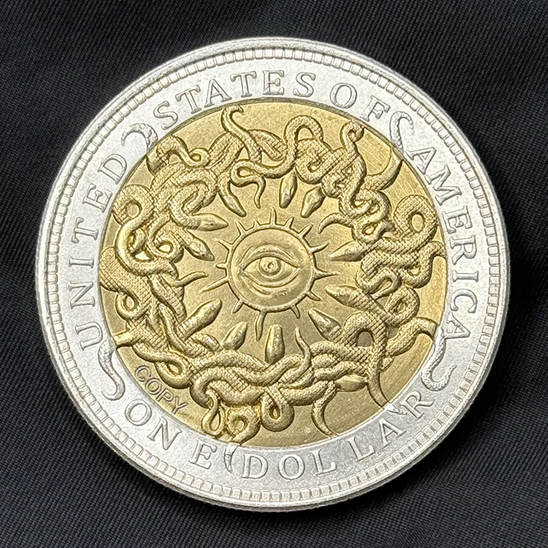 Sky-eyed-snake-dual-color-wandering-coin-gold-and-silver-Hobo ...