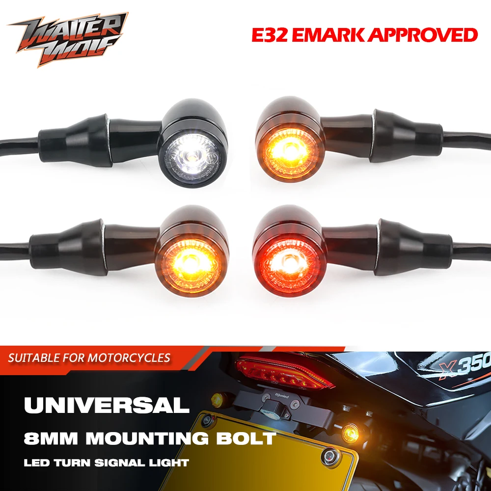 E32-Bullet-3-in-1-LED-Turn-Signal-Light-Cafe-Racer-Indicator-Tail-Brake ...