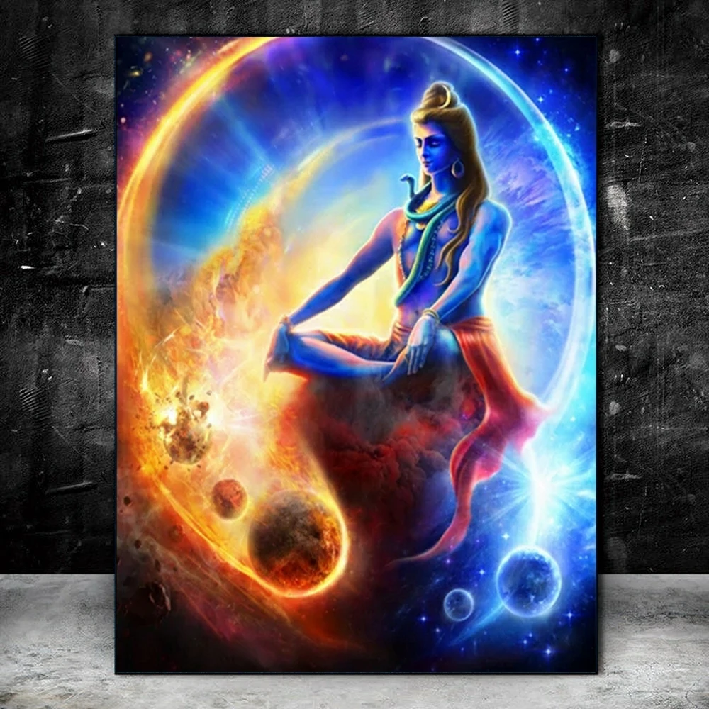 Lord Shiva Hindu Religion Diamond Painting Hindu God Art 5D DIY Mosaic ...