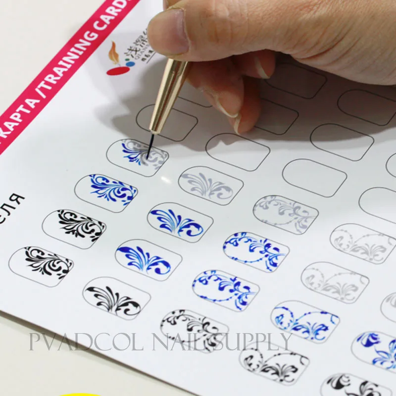 Nail-Art-Training-Practice-Lines-Drawing-Painting-Template-Learning ...