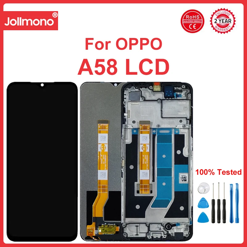 For-OPPO-A58-LCD-Display-PHJ110-With-Frame-Touch-Screen-Panel ...