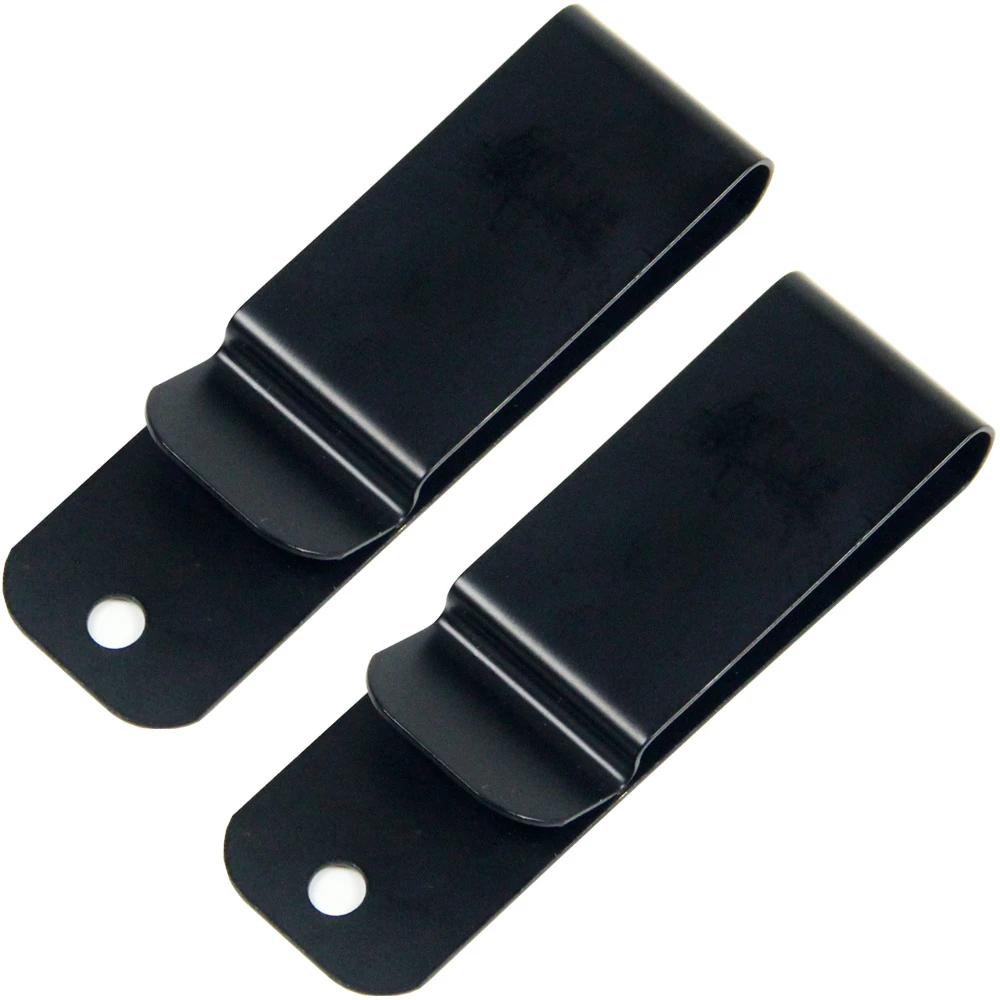2PCS/ Metal Belt Clip Black Coated Clamp Buckle Spring Hook For Gun ...